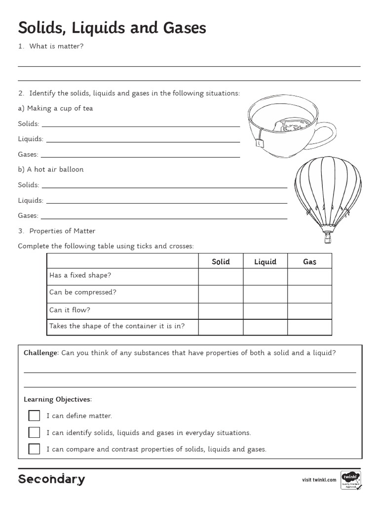 Solids, Liquids and Gases | PDF