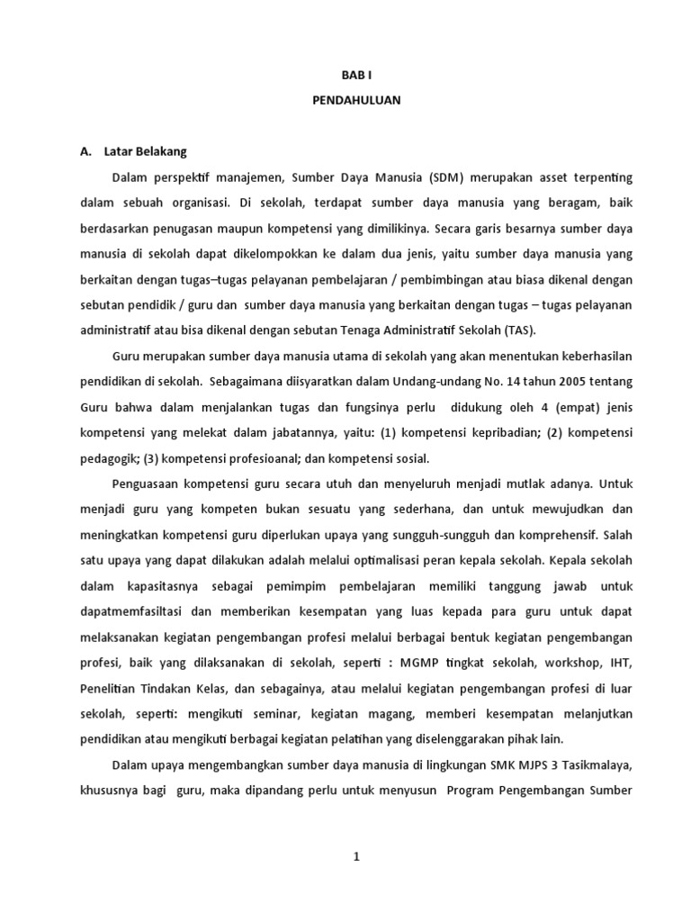 Program Pengembangan SDM | PDF