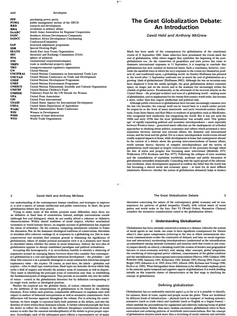 David Held, Anthony McGrew - The Global Transformations Reader - An Introduction To The ...