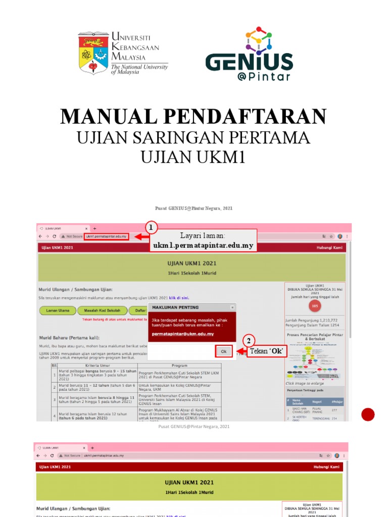 Manual Pendaftaran Ujian UKM1 | PDF