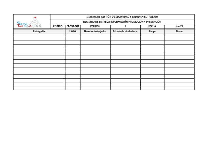 Formato Entregables | PDF