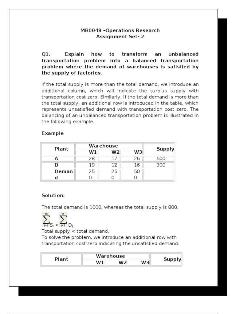 MB0048 - Answer-Set2 - Operations Research | PDF | Mathematical Optimization | Linear Programming