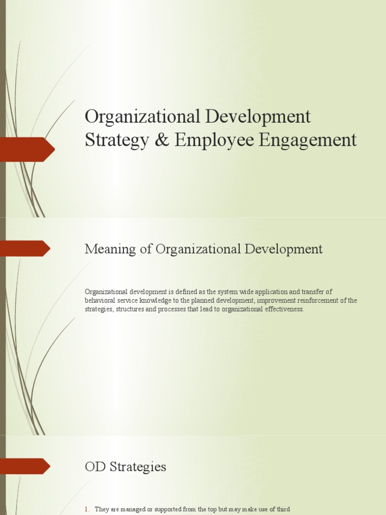 Organizational Development Strategy & Employee Engagement | PDF ...