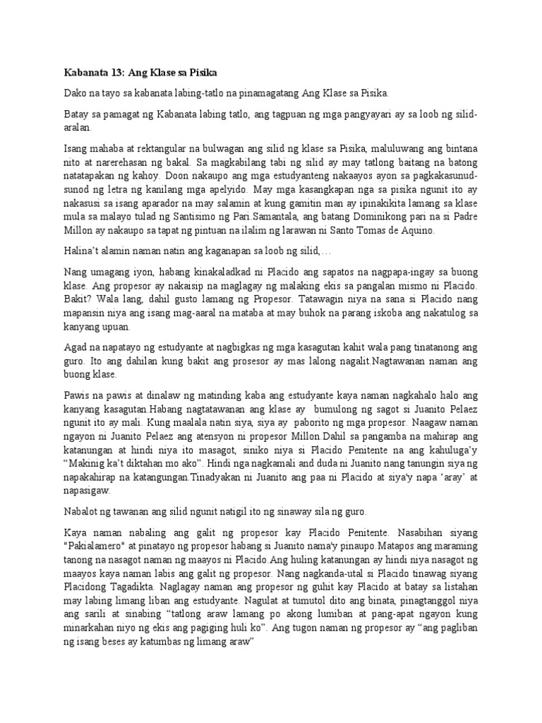 Ang Klase Sa Pisika | PDF