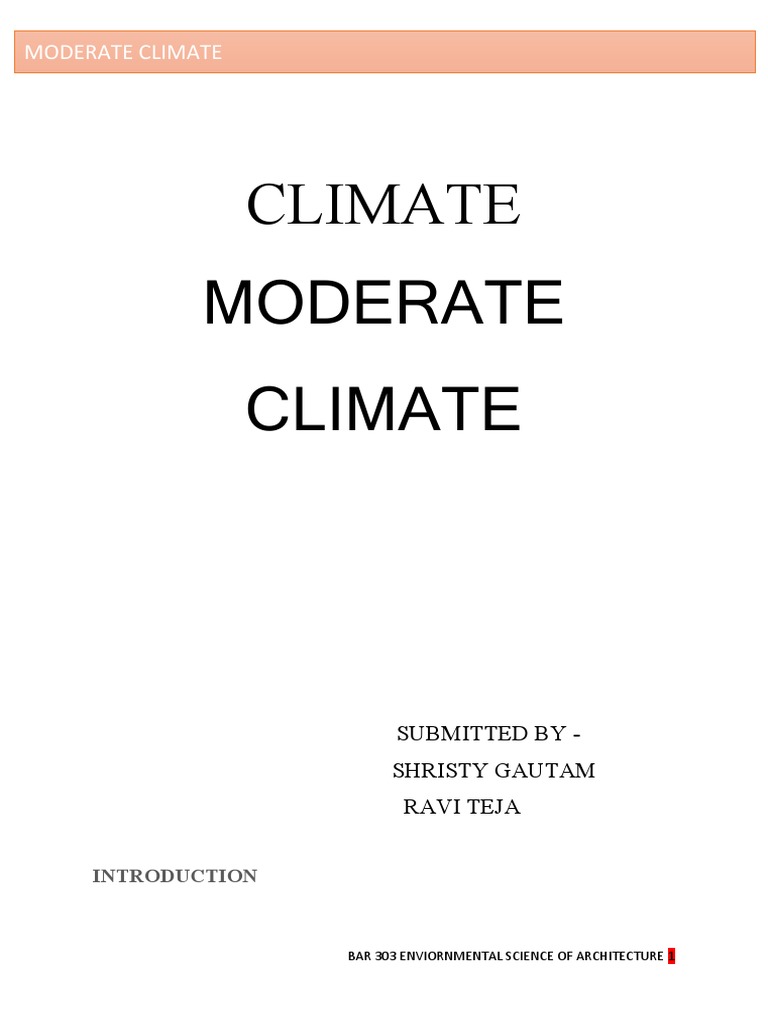 Climate Moderate Climate | PDF | Climate | Temperate Climate