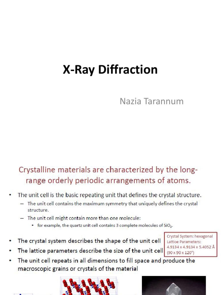 Chem XRD Diff Lecture 6 | PDF | X Ray Crystallography | Diffraction