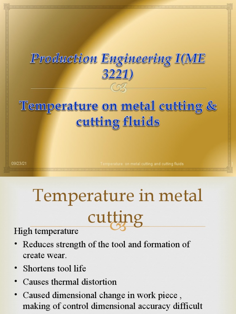 L8. Temperature in Cutting and Cutting Fluids | PDF | Coolant | Oil