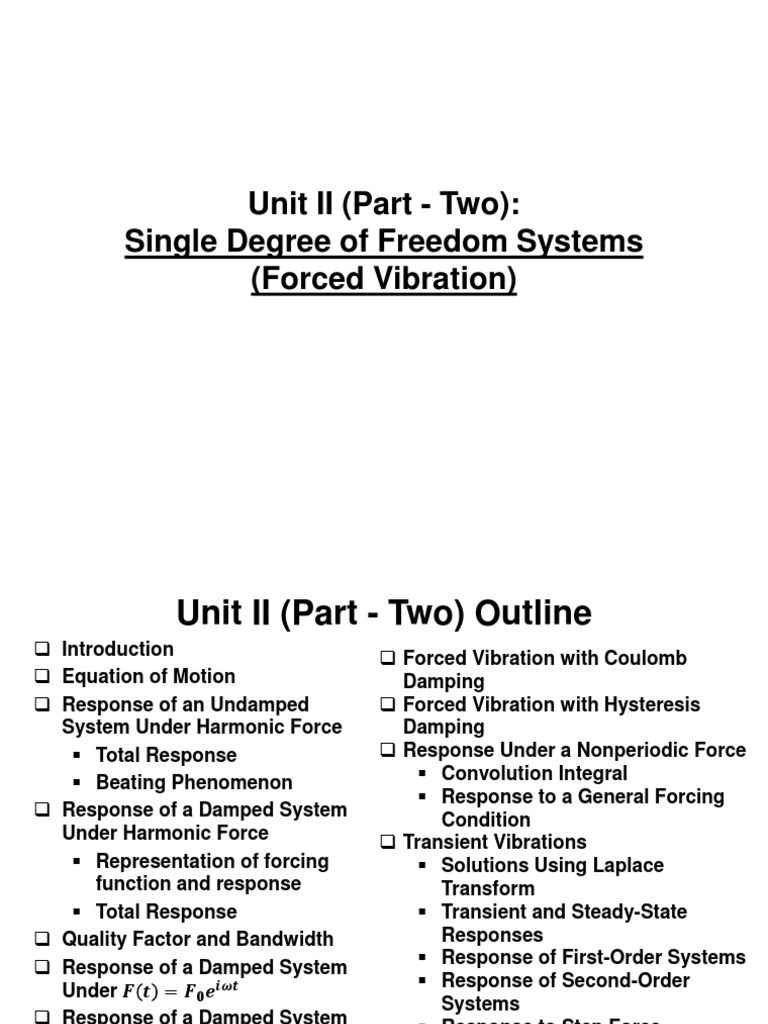 VA&C - UNIT - II (Part-Two) | PDF | Damping | Resonance