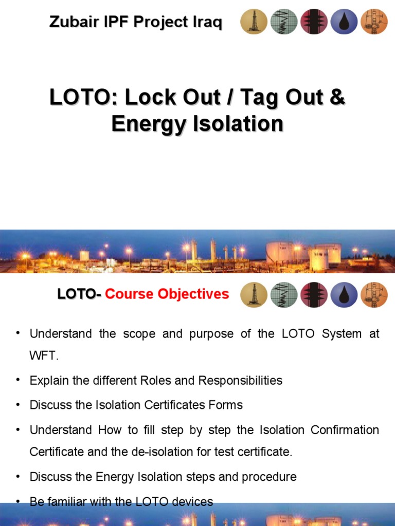 LOTO: Lock Out / Tag Out & Energy Isolation | PDF