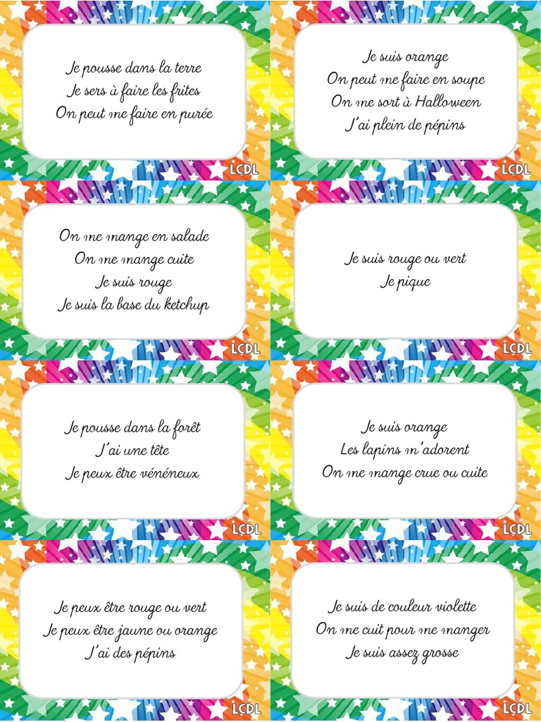Devinettes sur les fruits et légumes | PDF | Orange) | Légumes