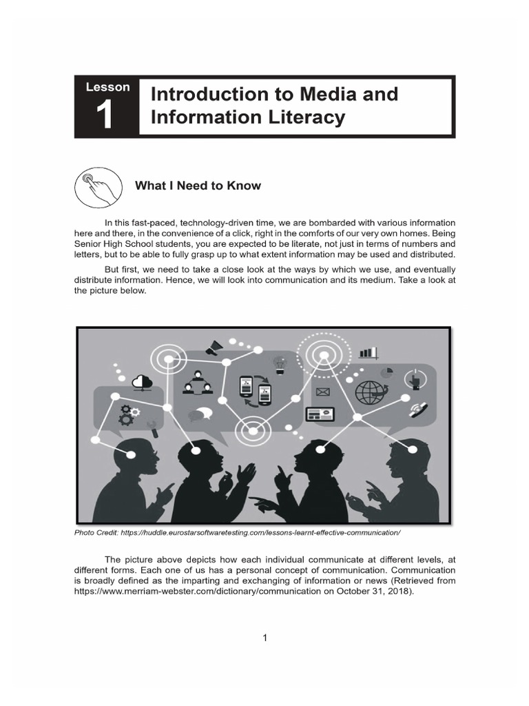 Introduction To Media Information Literacy | PDF