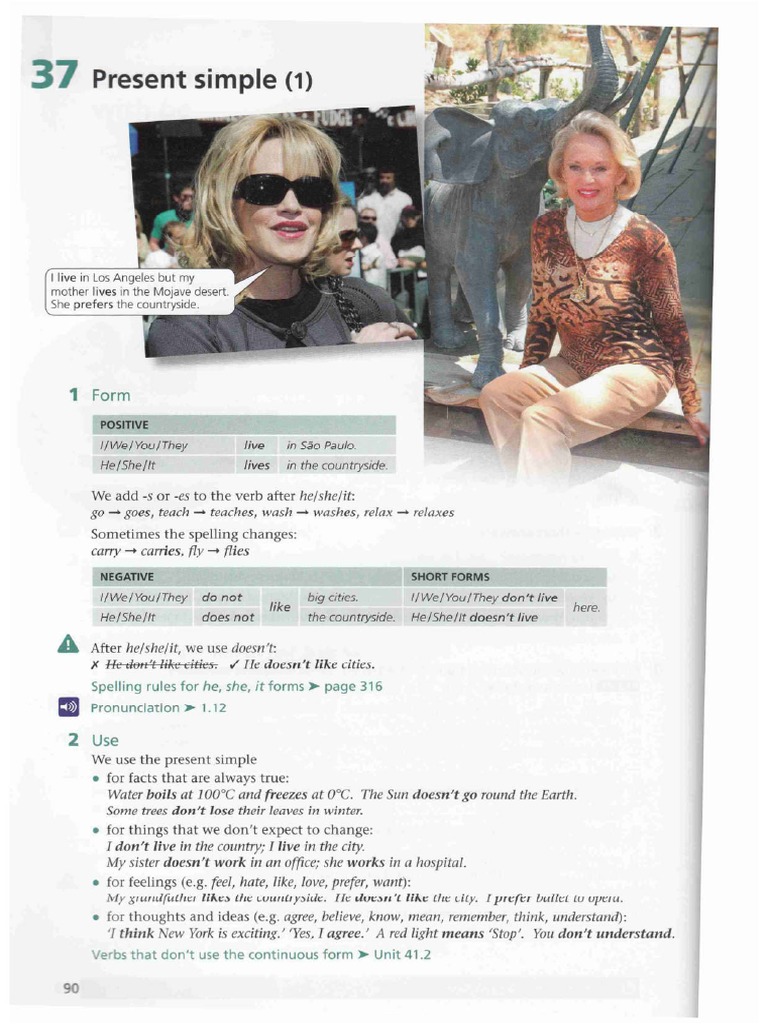 MyGrammarLab - A1-A2 - Present S + C | PDF