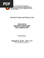 Machine Shorthand Keyboard Basics | PDF | Shorthand | Computer Keyboard