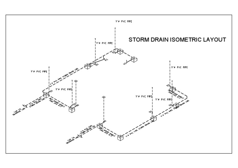 Storm Drain Isometric Layout Diagram | PDF