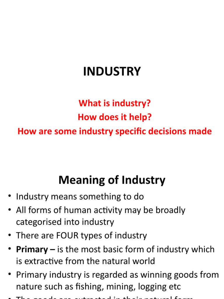 DIFFERENT FORMS OF INDUSTRY and LOCATION FACTORS 23 Feb 2021 | PDF ...
