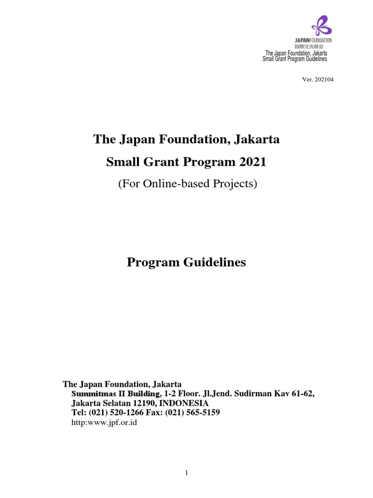 Jakarta Grant for Online Projects | PDF | Expense | Discovery (Law)