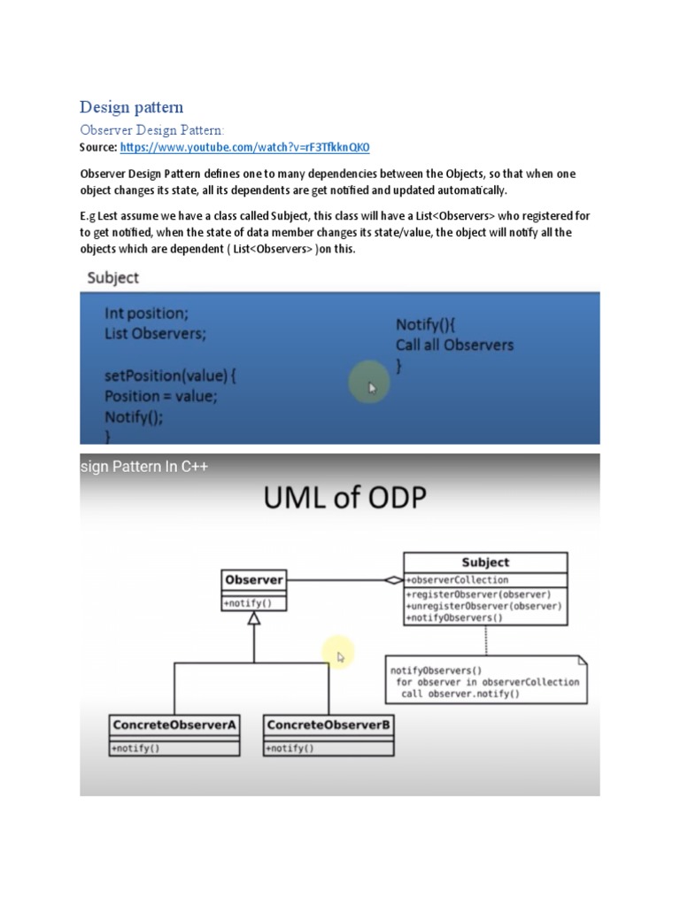 The Observer Design Pattern: Enabling Automatic Notification of ...