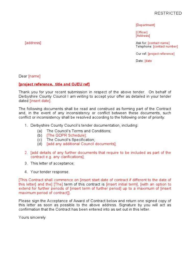 (Project Reference, Title and OJEU Ref) : Restricted | PDF