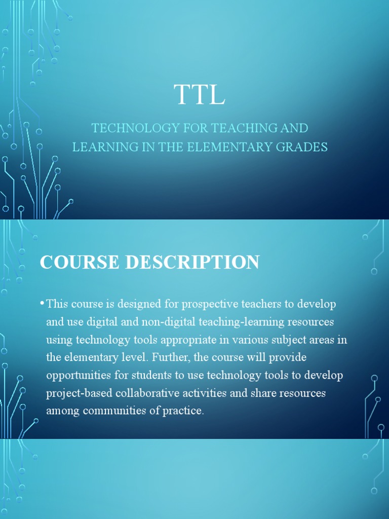 Integrating Technology Tools and Digital Resources for Project-Based ...