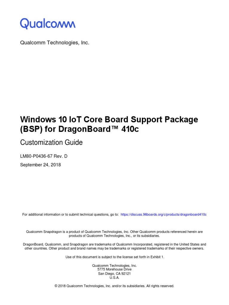 Lm80-p0436-67 D Windows10 BSP Customizationguide | PDF | Device Driver | Computer Architecture