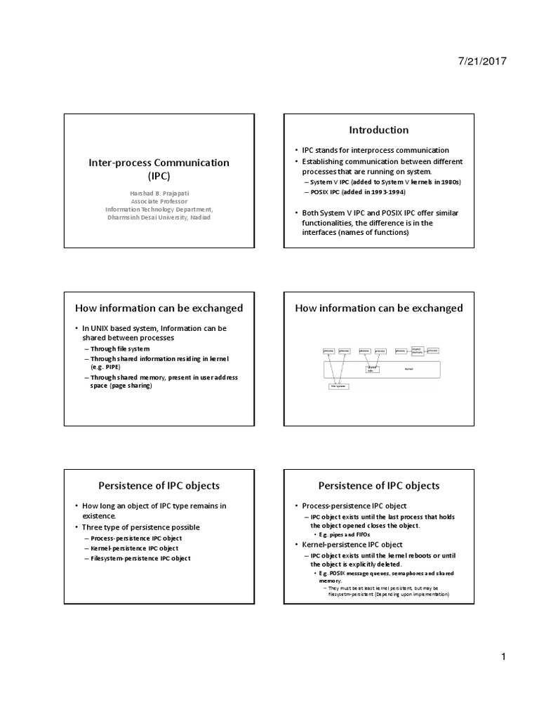 ANP - 3. IPC, Pipe, FIFO | PDF | Kernel (Operating System) | Process ...