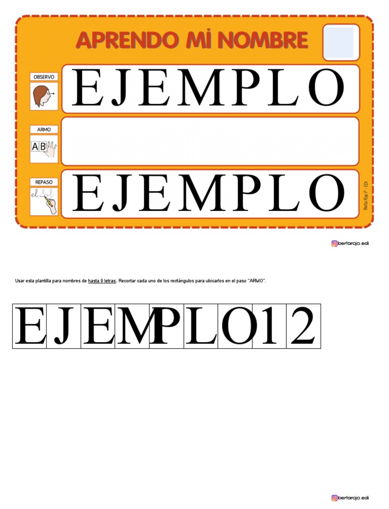 Aprendo Mi Nombre Editable (Imprenta Mayúscula) | PDF