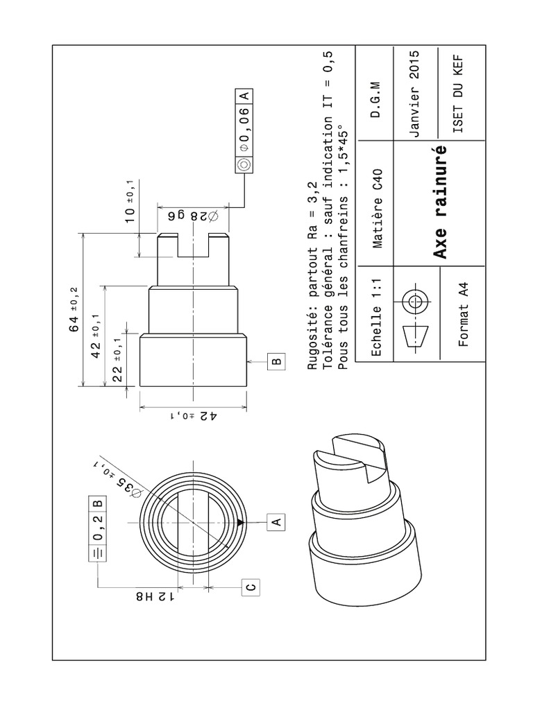 Pièce de Lexercice Gamme Dusinage Contrat Des Phases | PDF