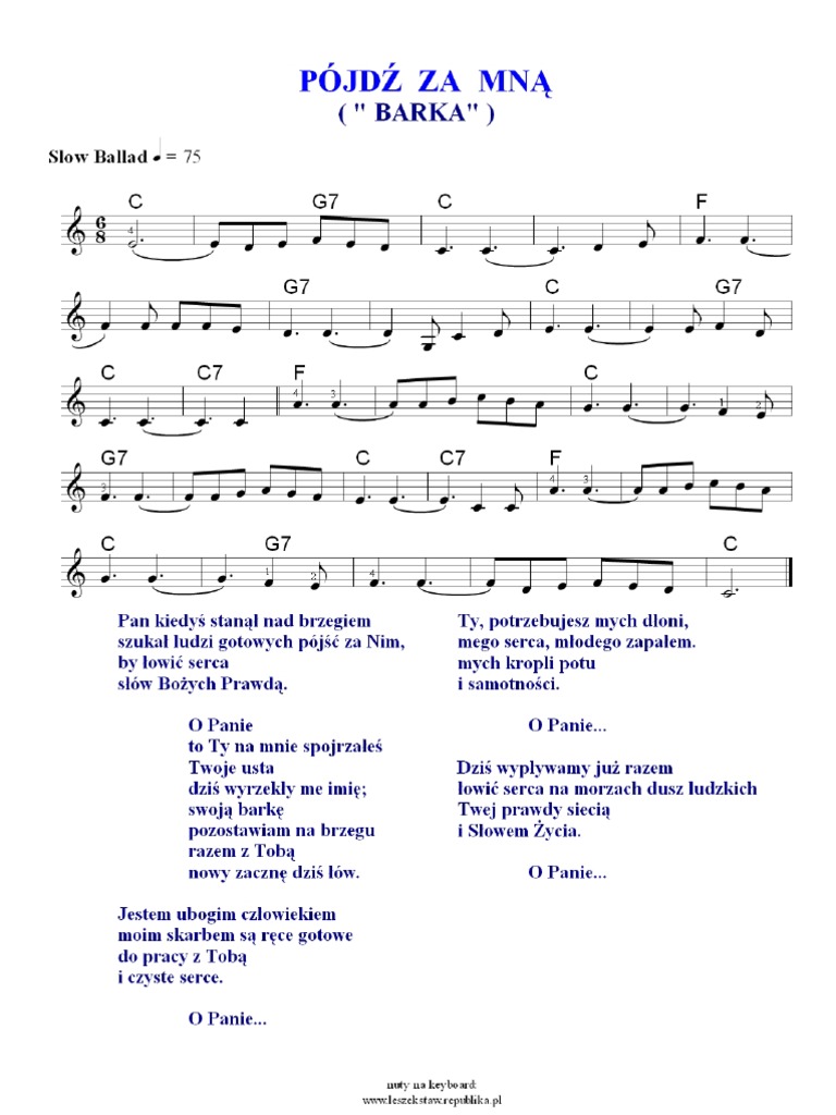 Barka - Nuty Na Keybord | PDF