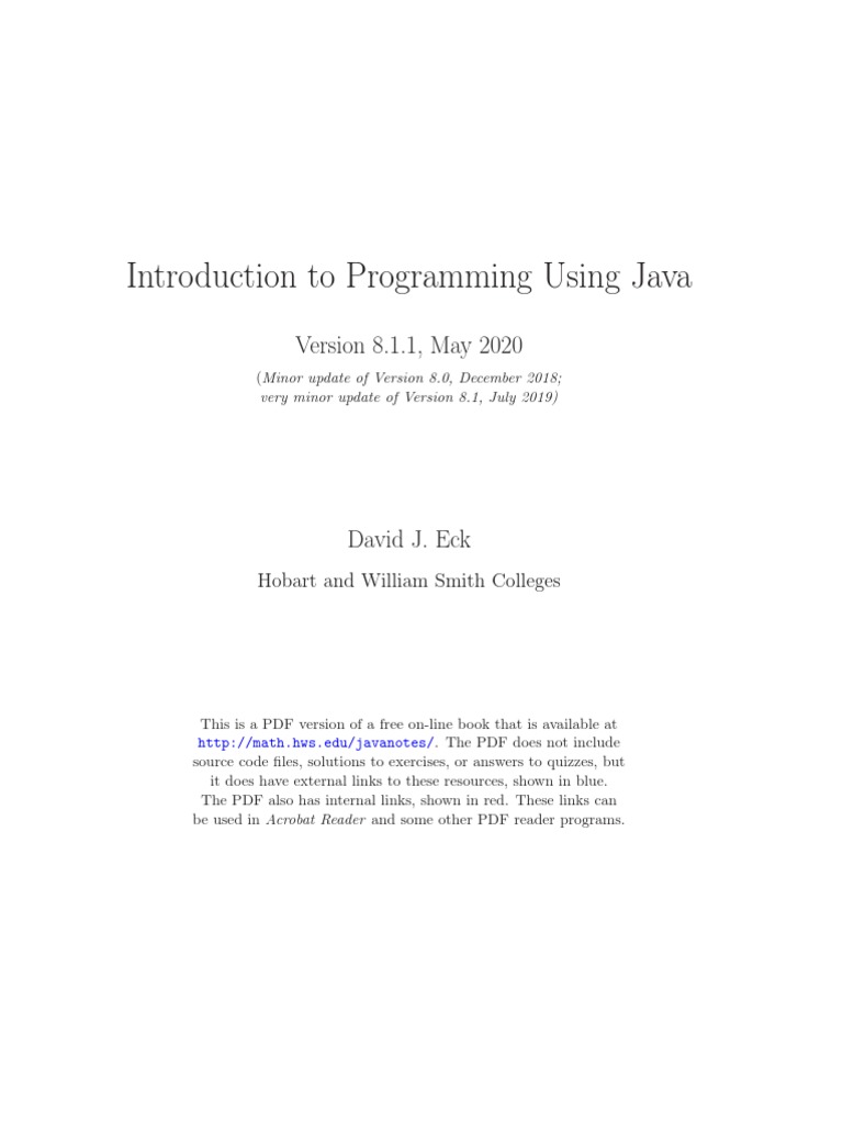 Intro To Programming Using Java Pdf Parameter Computer Programming Class Computer