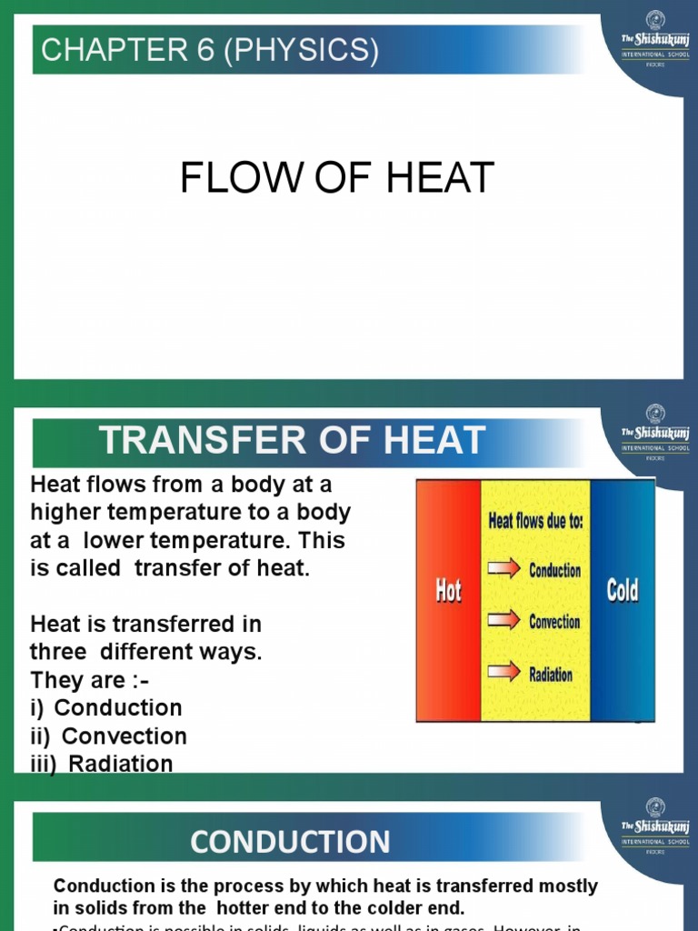 Flow of Heat: Chapter 6 (Physics) | PDF | Heat Transfer | Thermal ...