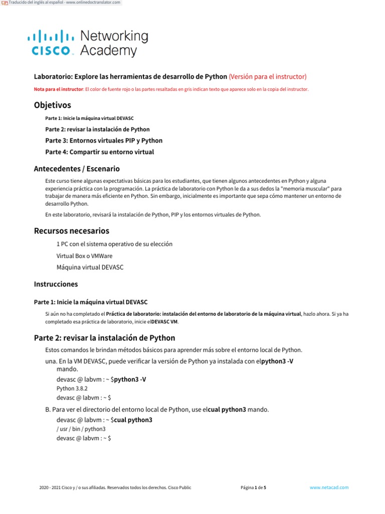 3.1.12 Lab - Explore Python Development Tools - ILM - En.es | Descargar ...