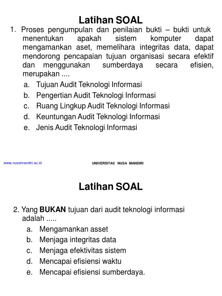 Latihan Soal Audit | PDF