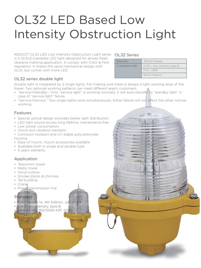 OL32 LED Based Low Intensity Obstruction Light | PDF | Power Supply ...