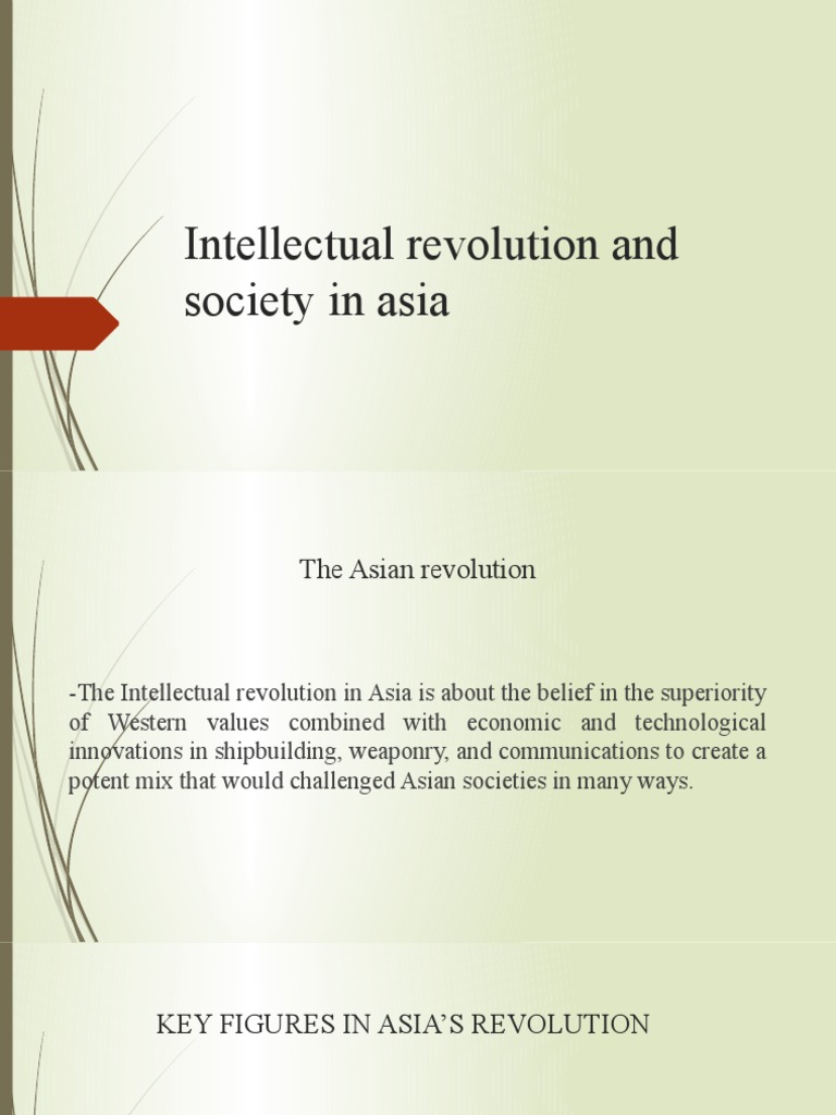 Intellectual Revolution and Society in Asia | PDF
