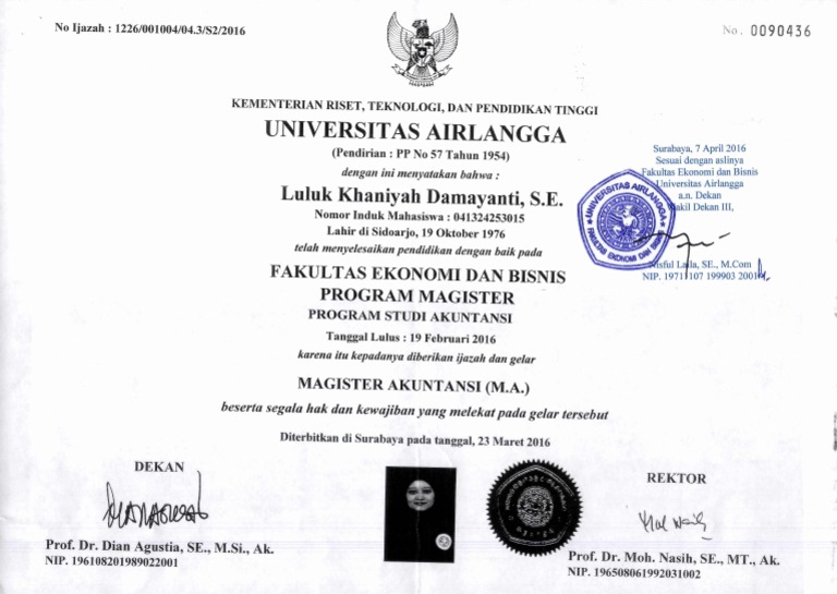 Ijazah S.2 Baru 197610192006042025 | PDF