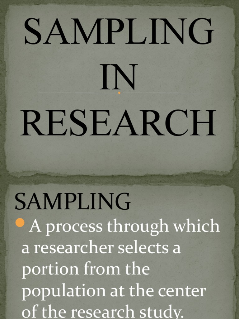 Sampling in Research | PDF