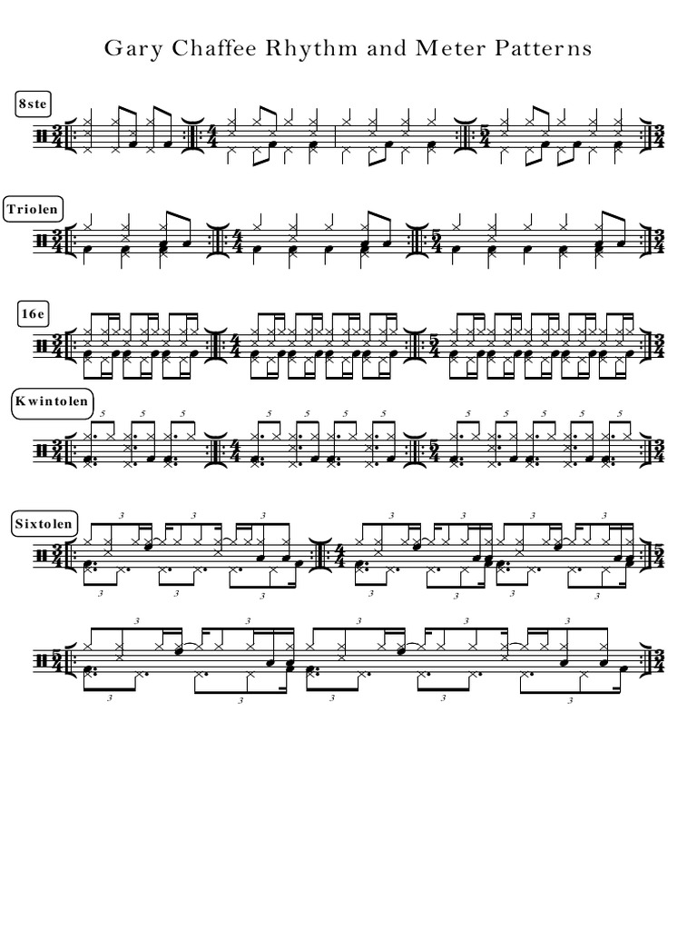 Gary Chaffee Rhythm and Meter Patterns | PDF