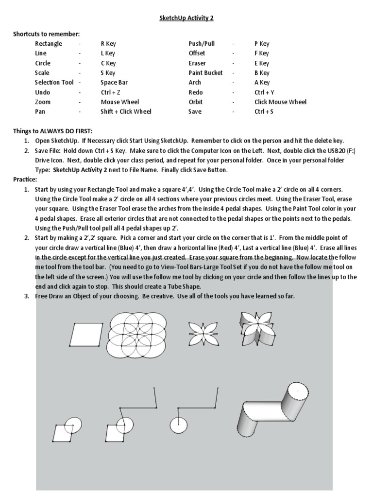 Sketchup Activity 2 Shortcuts To Remember | PDF | Icon (Computing ...