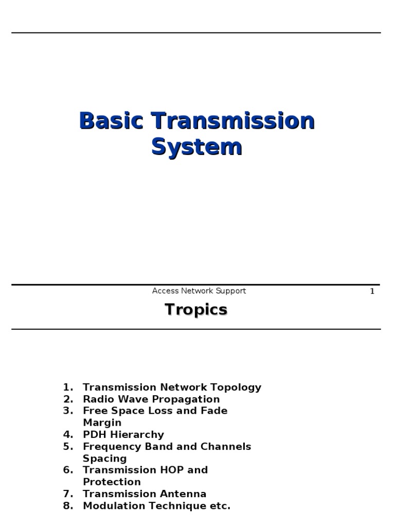 PDH Basic | PDF | Modulation | Radio Propagation