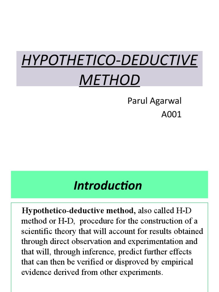Hypothetico Deductive | PDF | Hypothesis | Science