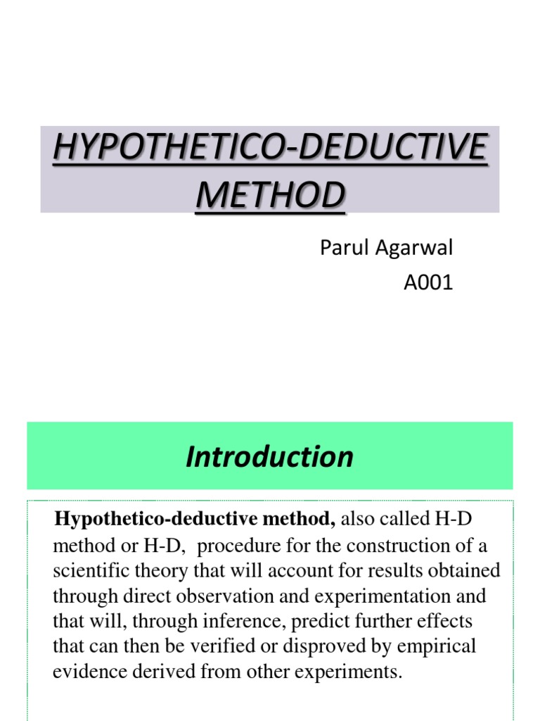 Understanding the Hypothetico-Deductive Method | PDF | Hypothesis ...