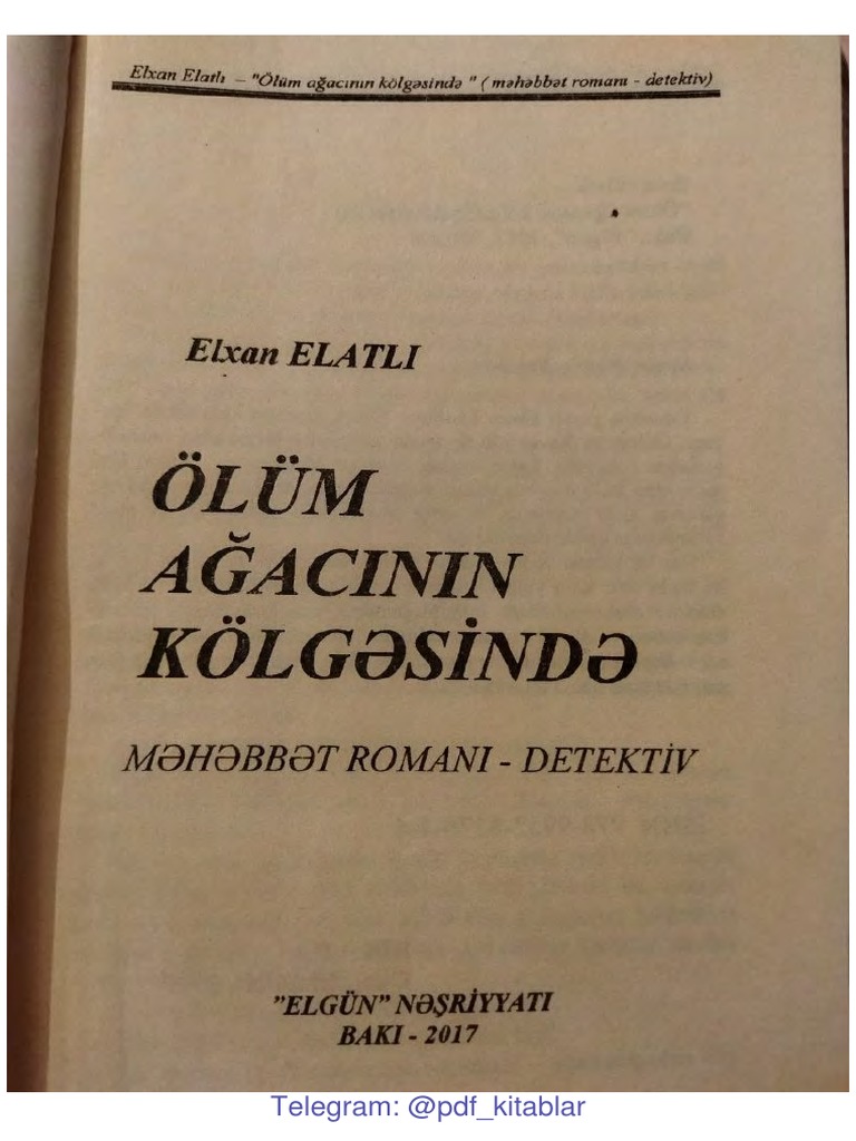 21 Elxan Elatlı - Ölüm Ağacının Kölgəsində | PDF
