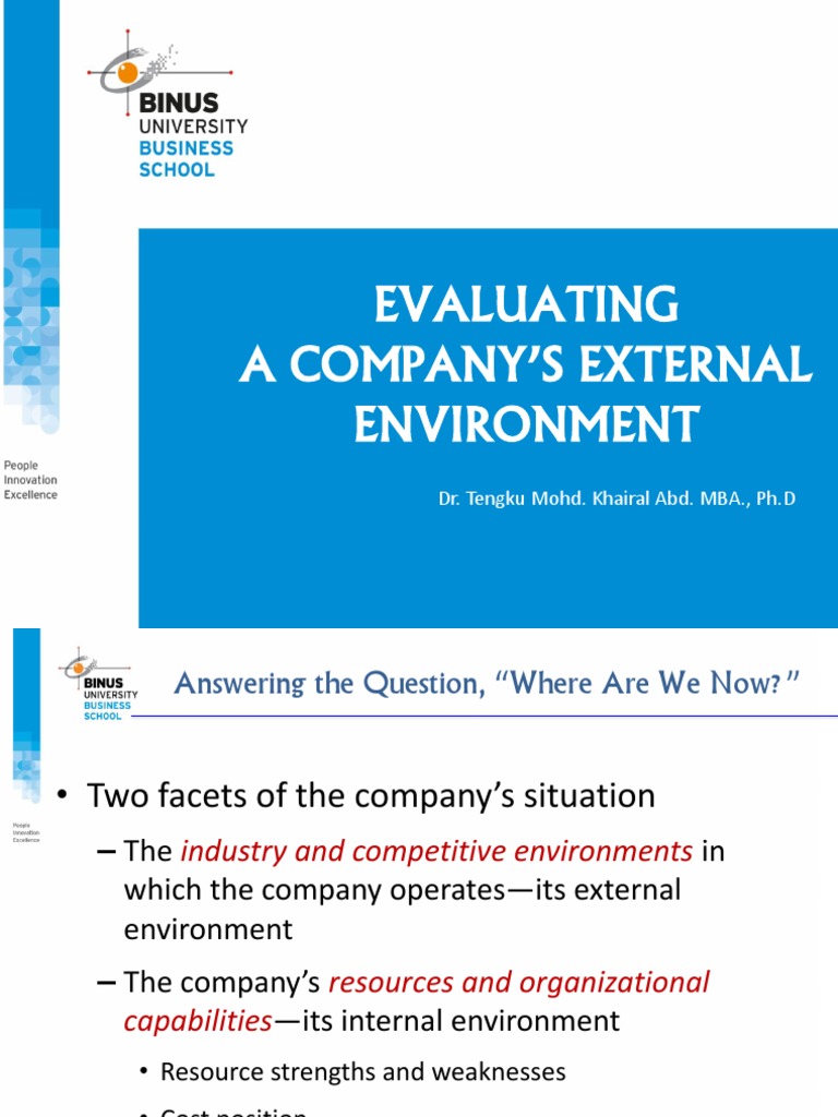 Session 3 - Evaluating A Company's External Environment | PDF ...