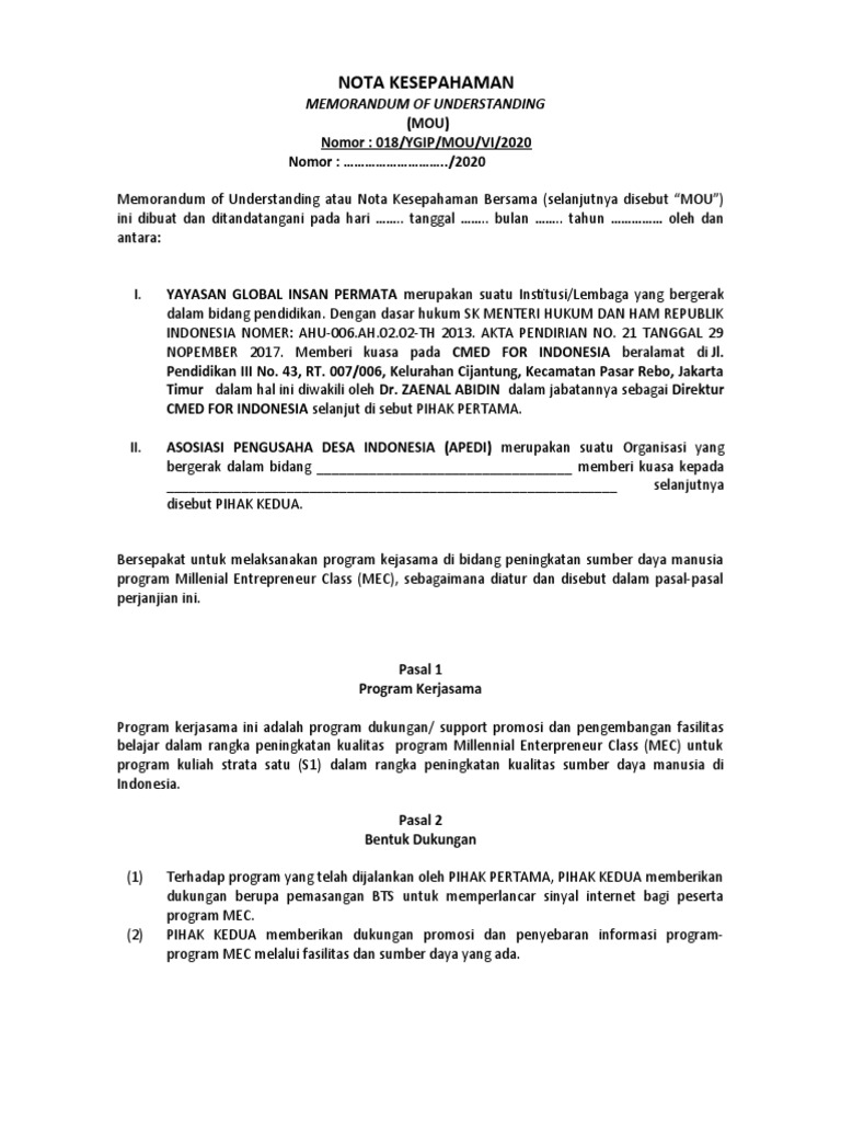 Mou Cmed - Apedi 1 | PDF