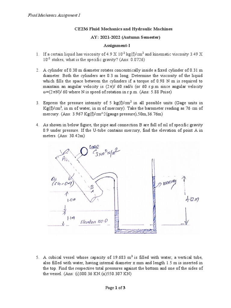 Analysis of Fluid Mechanics Problems: Applying Concepts of Viscosity ...