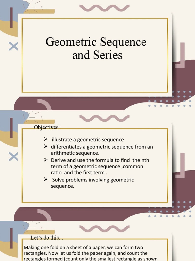 GEOMETRIC SEQUENCE and SERIES | PDF | Mathematics | Mathematical Analysis