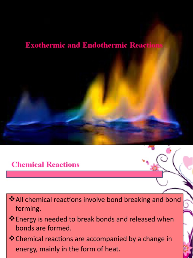 Exothermic and Endothermic Reactions | PDF | Chemical Reactions ...