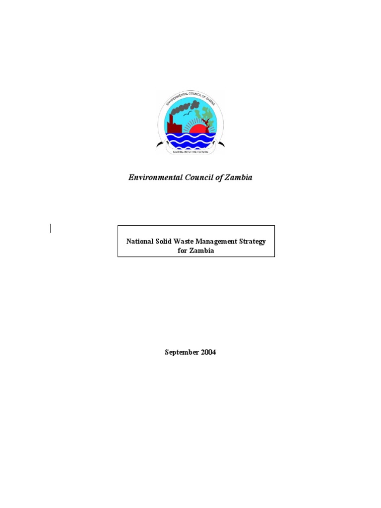 National Solid Waste Management Strategy For Zambia-2004National Solid ...