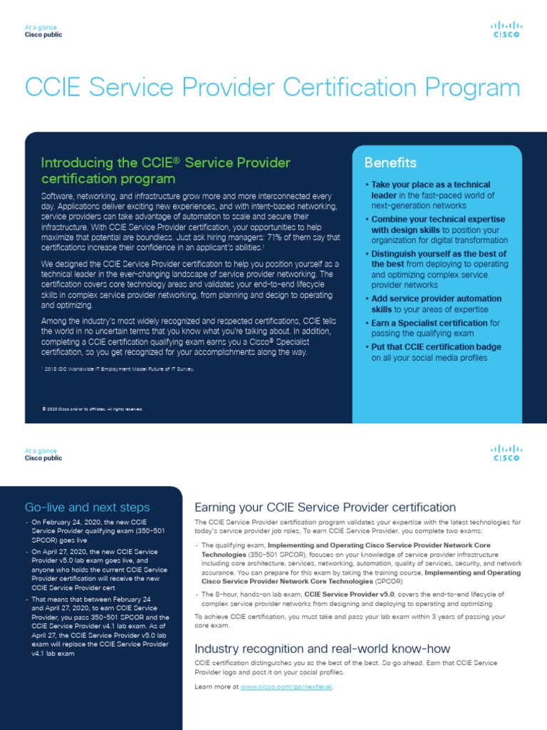 Ccie Service Provider at A Glance | PDF | Computing