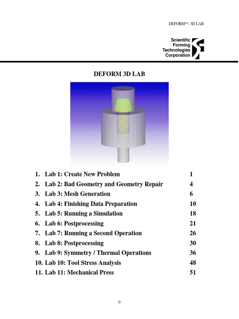 DEFORM 3D Lab | PDF | 3 D Computer Graphics | Stress (Mechanics)